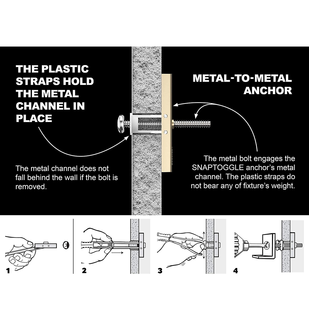 Strap Toggle Anchor Drywall Anchor with Included Bolts - Buy toggle ...